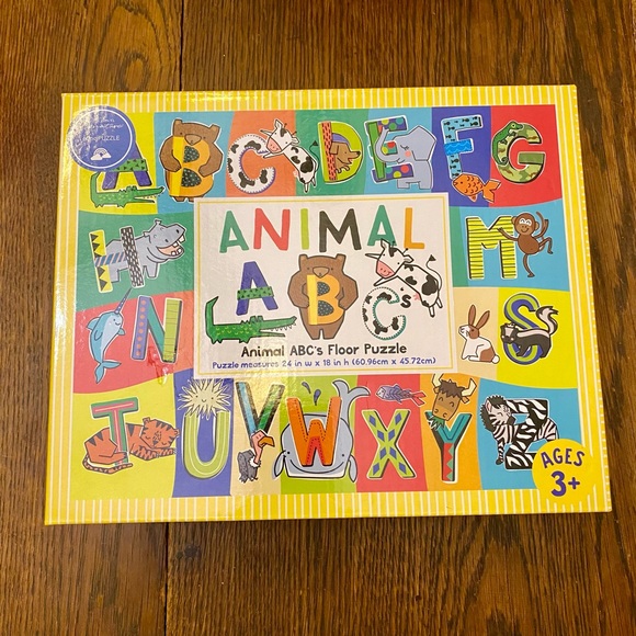 CR Gibson | Toys | New Animal Abc Floor Puzzle | Poshmark
